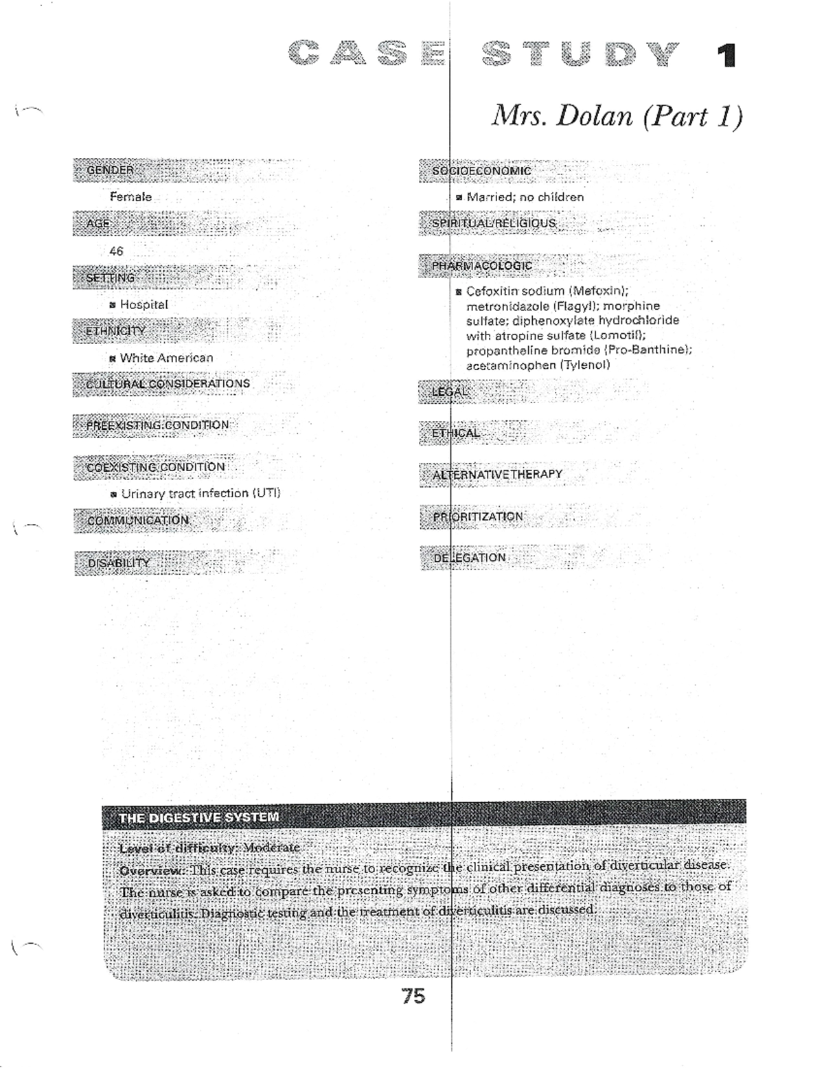 Digestive System Case Study 1M - Studocu