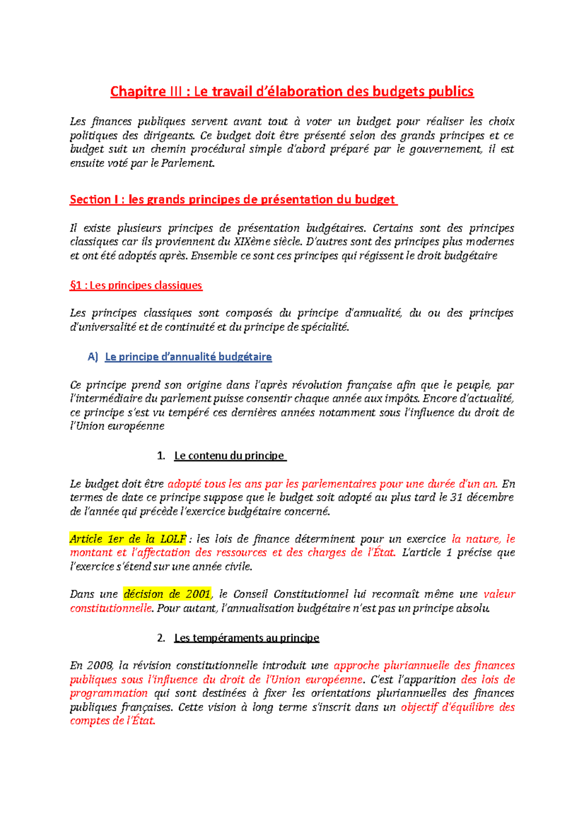 FP - Chapitre III - cours de FP - Chapitre III : Le travail d ...