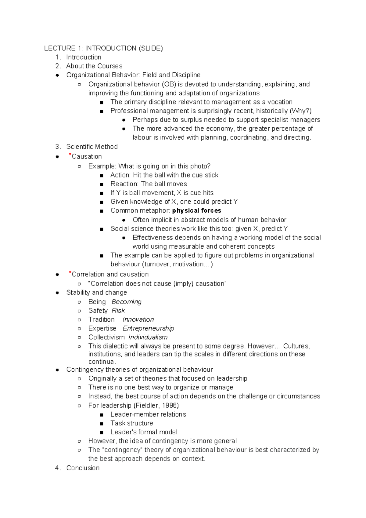 MHR 405 - midterm note - LECTURE 1: INTRODUCTION (SLIDE) Introduction ...