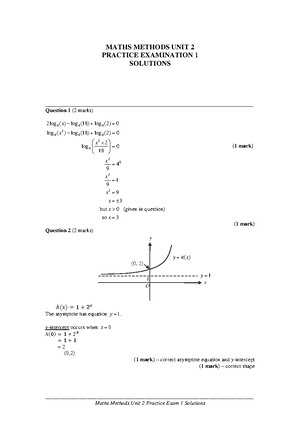 Maths Methods Unit 2 Practice Exam 1 - MATHEMATICAL METHODS UNIT 2 ...