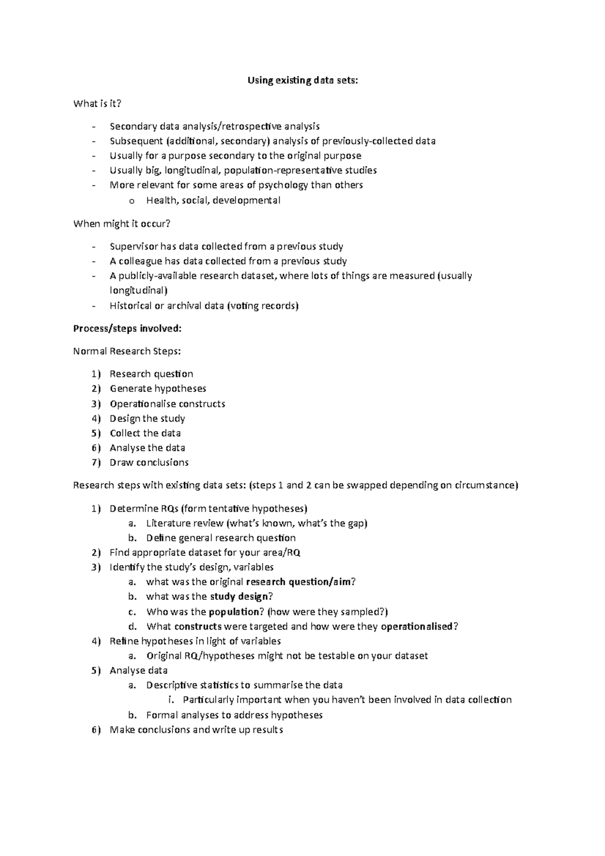 W6 Using Existing Data Sets - Using existing data sets: What is it ...