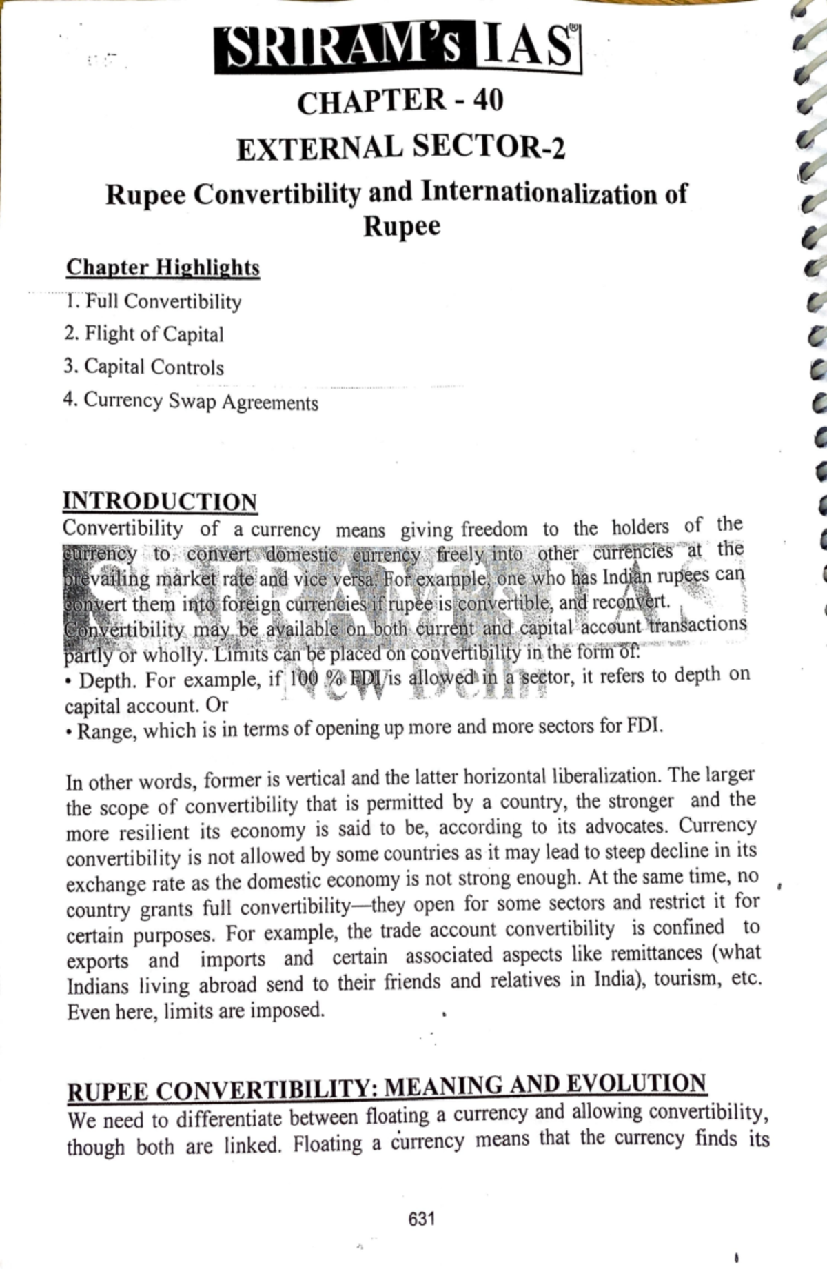 Rupee Convertibility - t:Jtllt,1~11IAS] · CHAPTER- EXTERNAL SECTOR ...