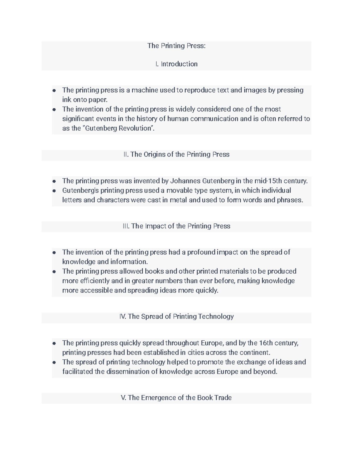 The Printing Press - Introduction The printing press is a machine used ...