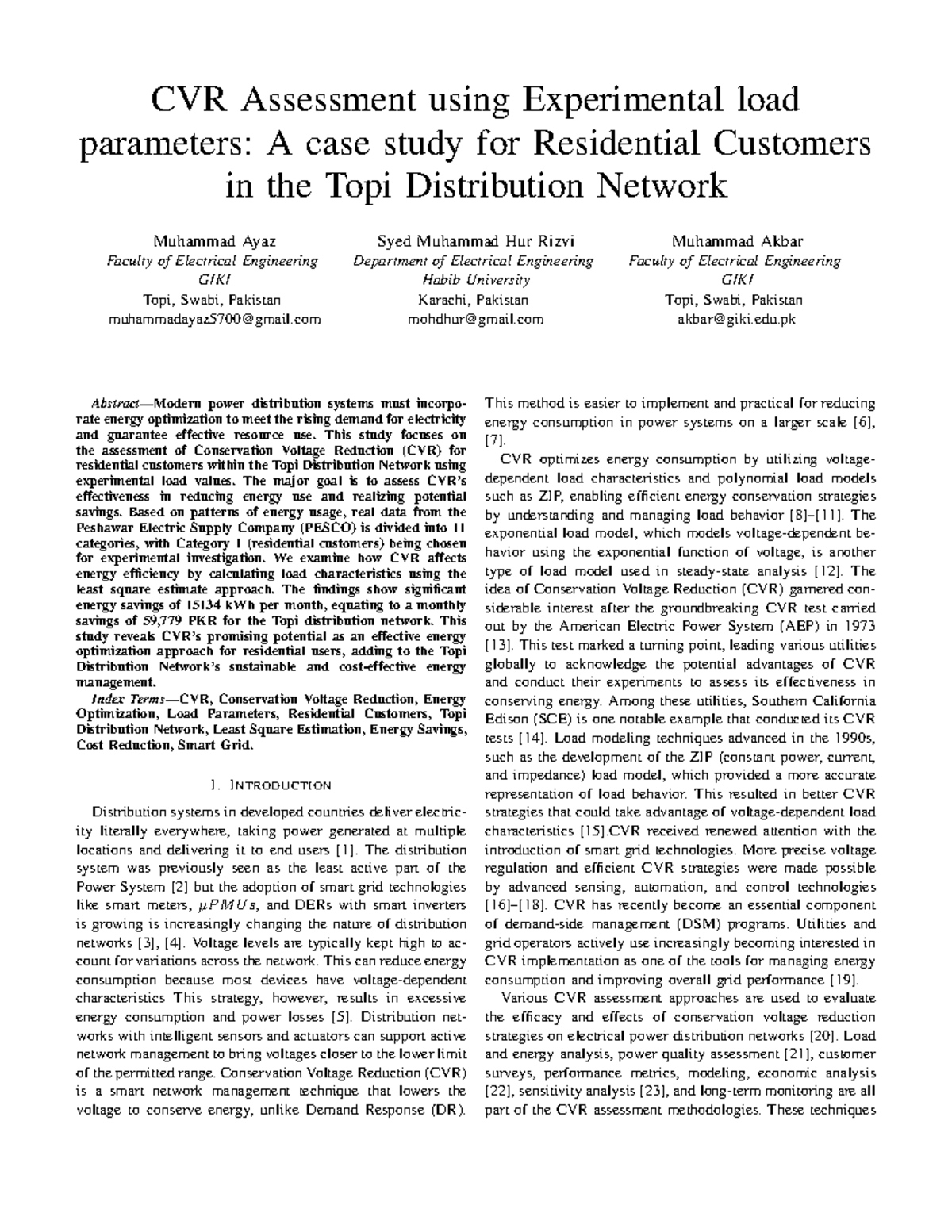 44 Submission - Study on Power Consumption - CVR Assessment using ...