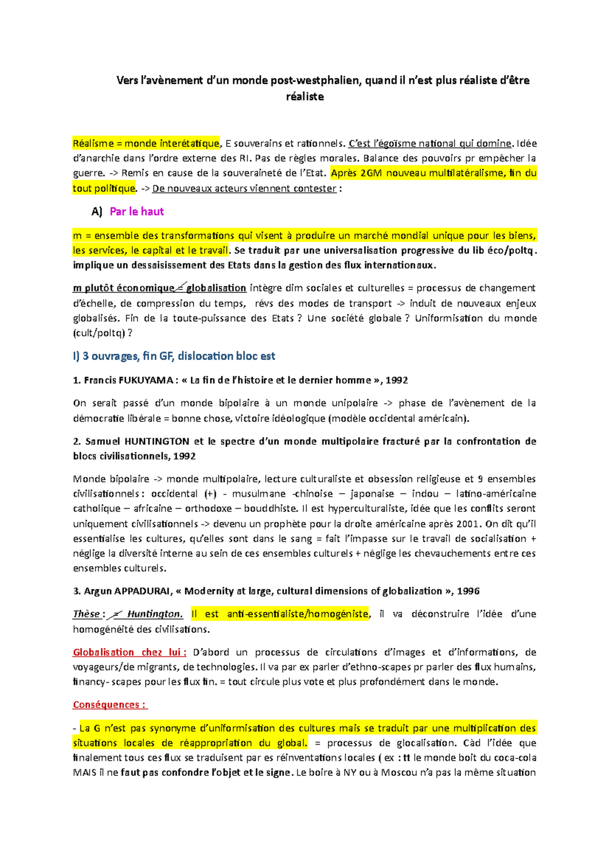 C3 fin de l'ordre westphalien - Vers l’avènement d’un monde post ...