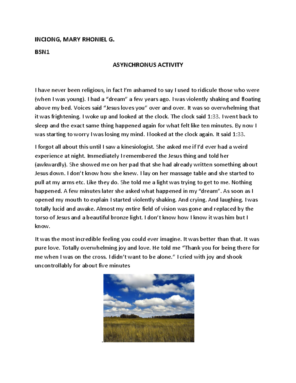 Inciong- FCL Asynch - Nursing Activities for community health nursing ...