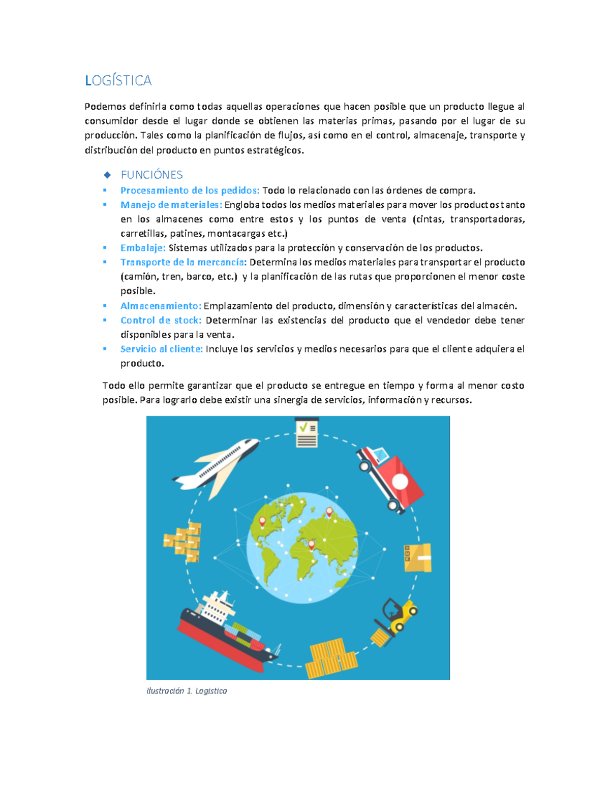 Logistica - DEFINICIONES BASICAS DE CONCEPTOS - LOGÕSTICA Podemos ...