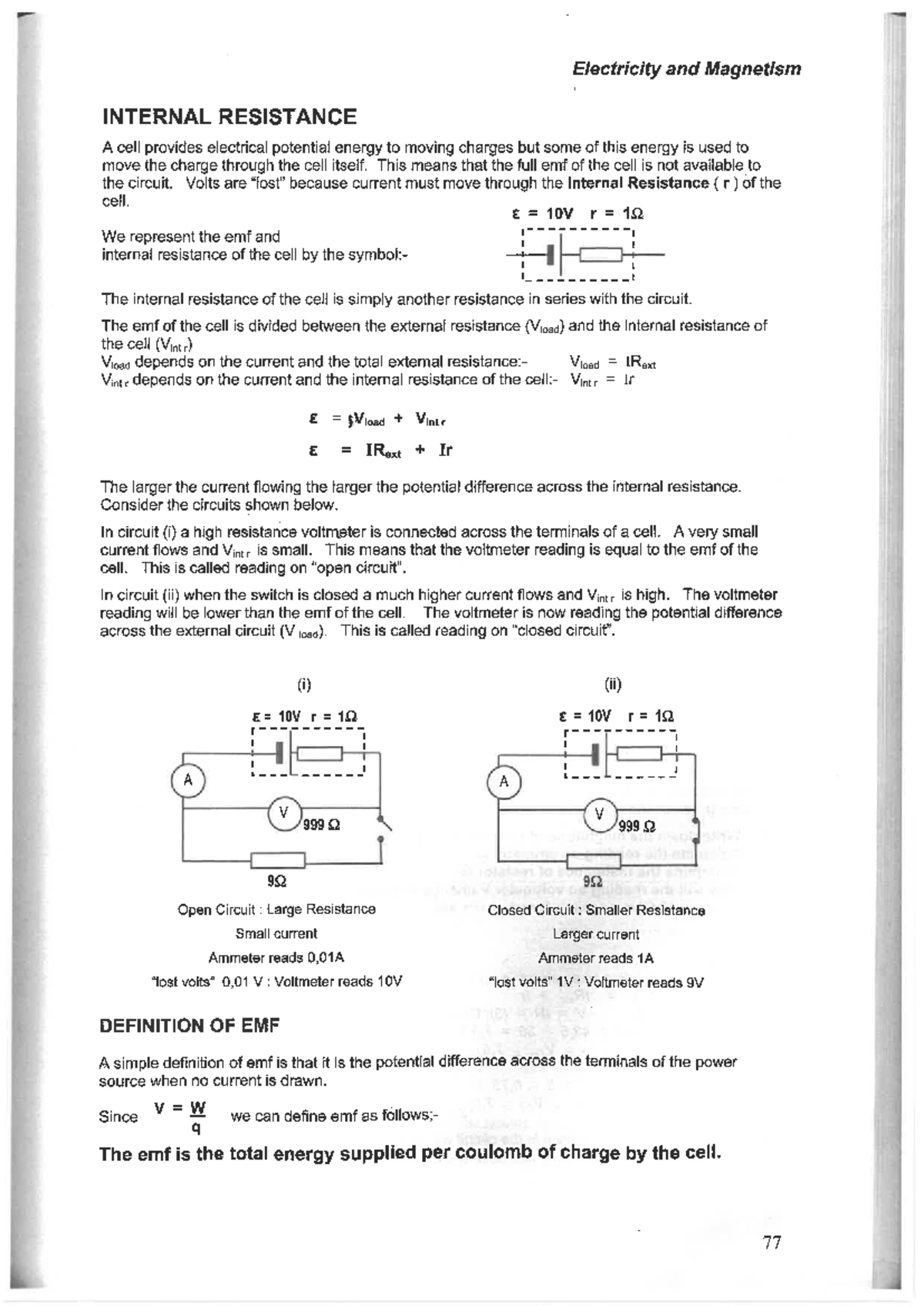 Internal Resistance - Studocu