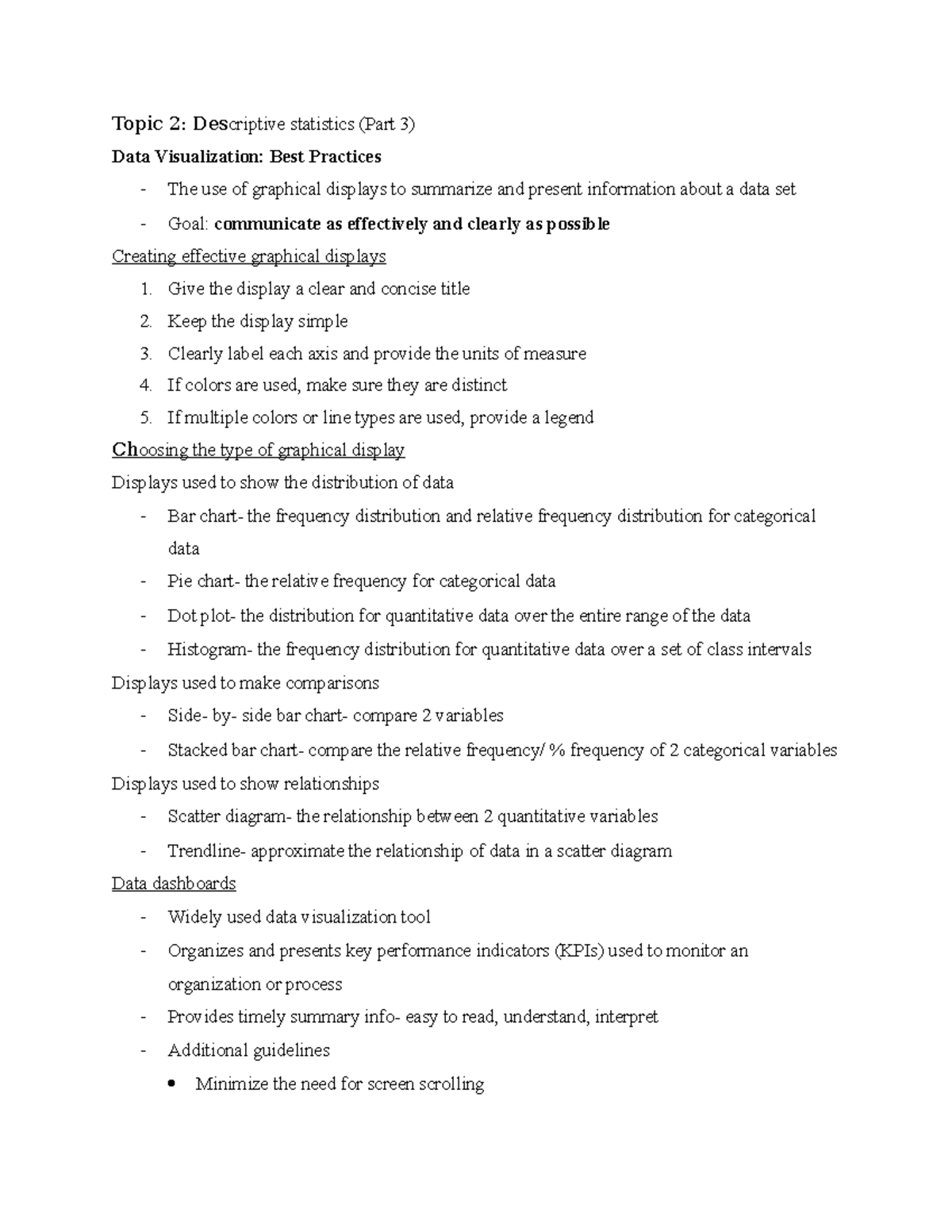 Descriptive Statistics P3 - Topic 2: Descriptive statistics (Part 3 ...