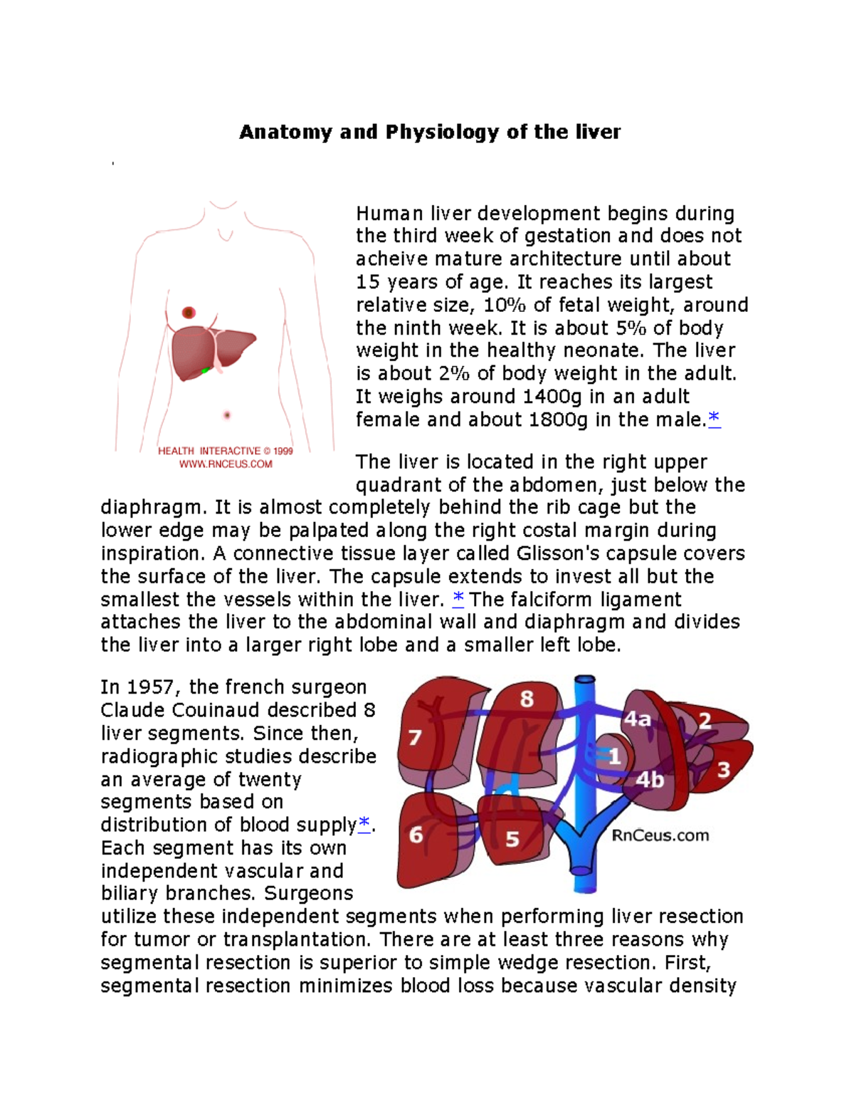 anatomy and Physiology of the Liver - Anatomy and Physiology of the ...