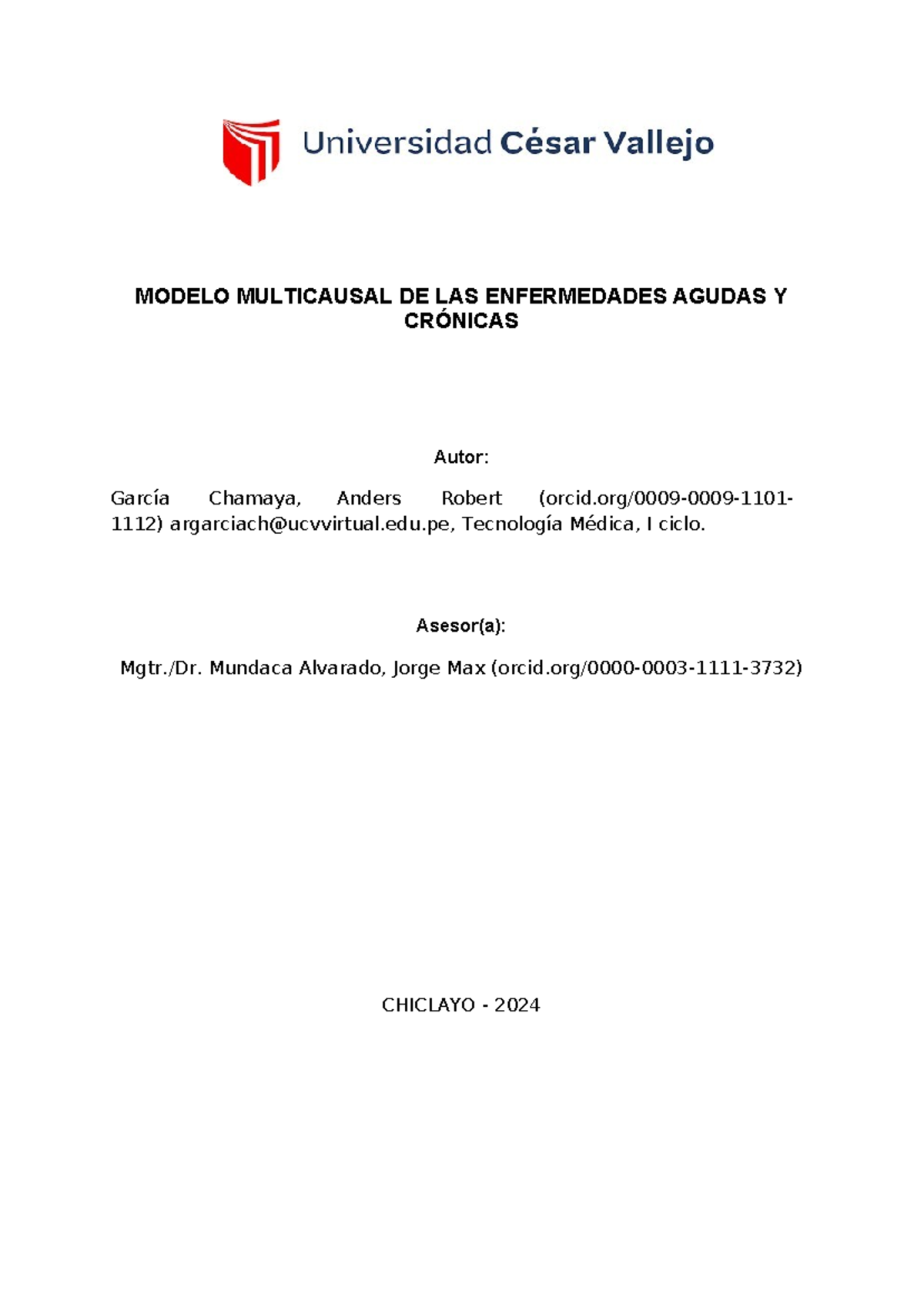Sesión 7 - MODELO MULTICAUSAL DE LAS ENFERMEDADES AGUDAS Y CRÓNICAS ...