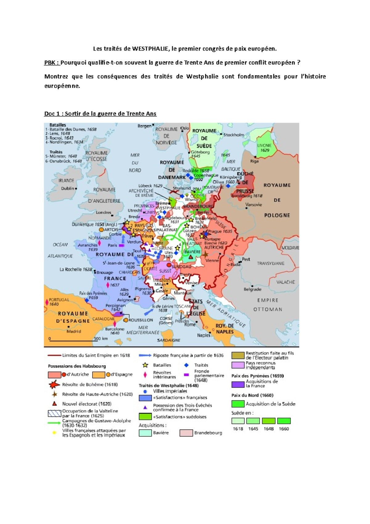 EDD Traites de Westphalie 2 - Les traités de WESTPHALIE, le premier ...