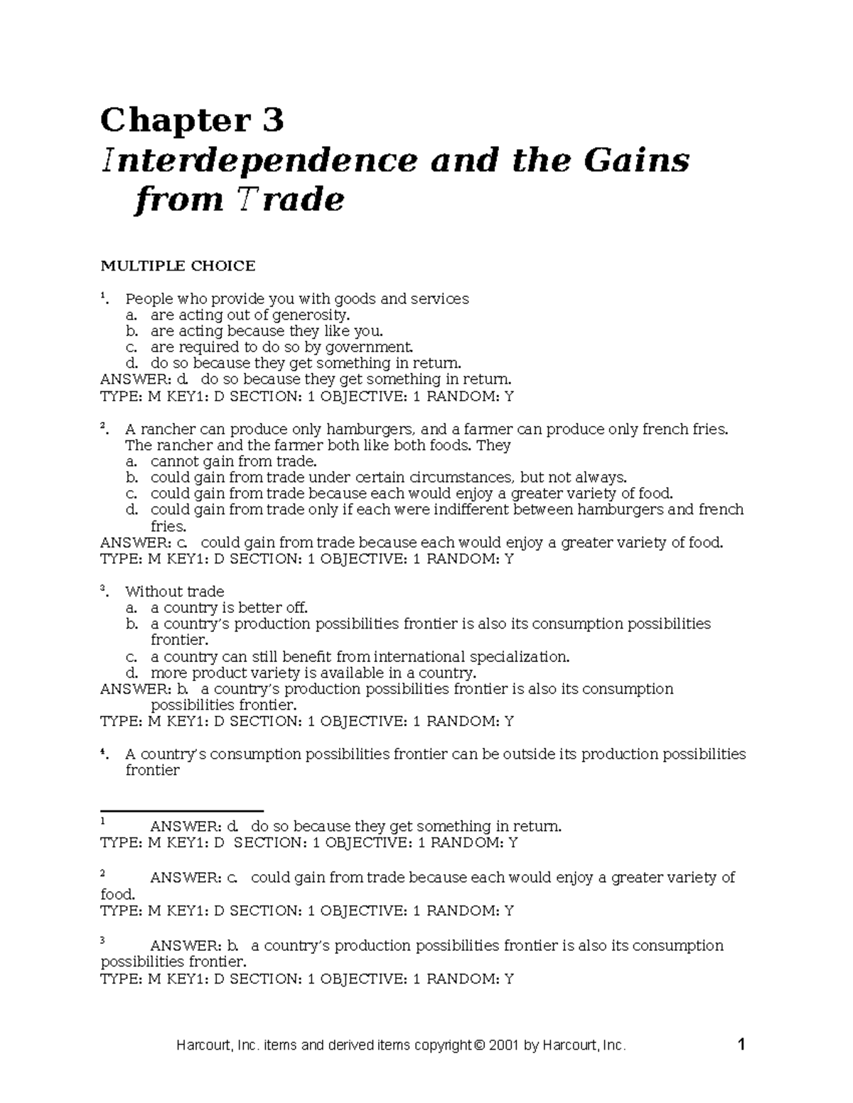Chap03 Summary Introduction To Micro Economics Chapter 3 Interdependence And The Gains From