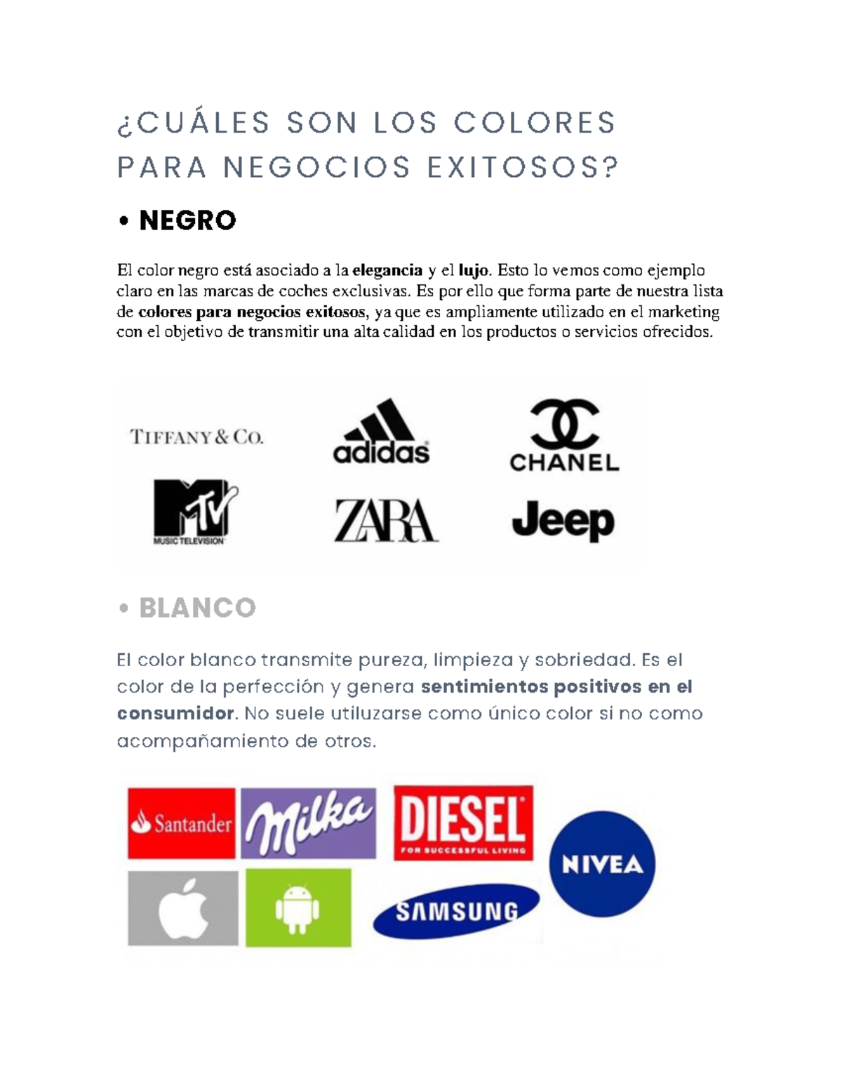 Cuáles SON LOS Colores PARA Negocios Exitosos - ¿ C U Á L E S S O N L O ...