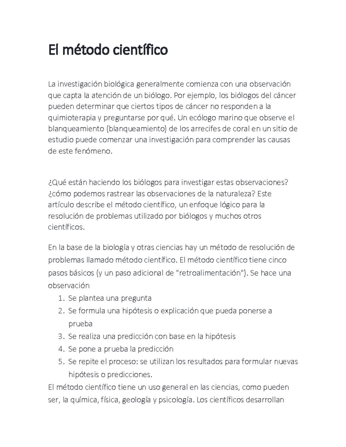 Metodo Cientifico Fisica 1 Jonathan Monroy - El método científico La ...