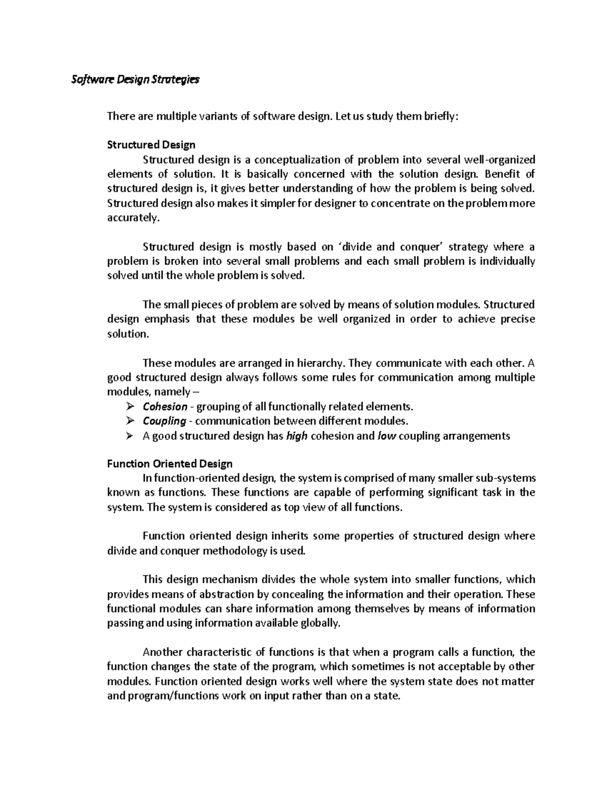 Software Design Strategies Software Design Strategies There Are Multiple Variants Of Software 