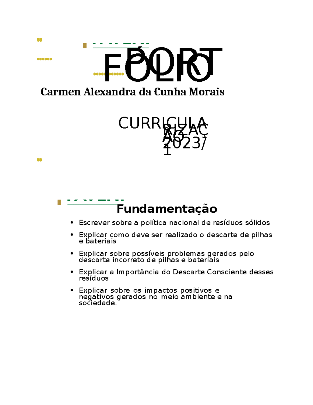 Modelo-DE- Portfólio- Curricularização (2) - PORT FÓLIO Carmen ...