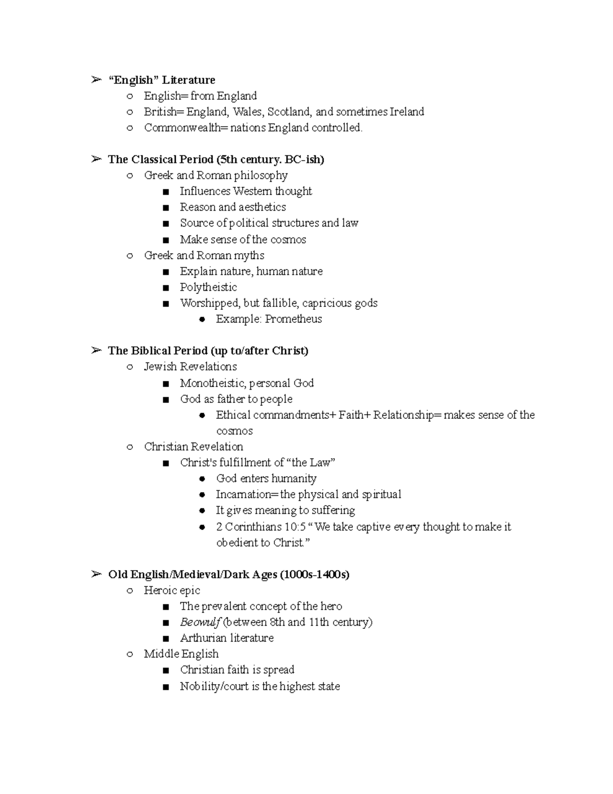 Timeline of English Literature - “English” Literature English= from ...
