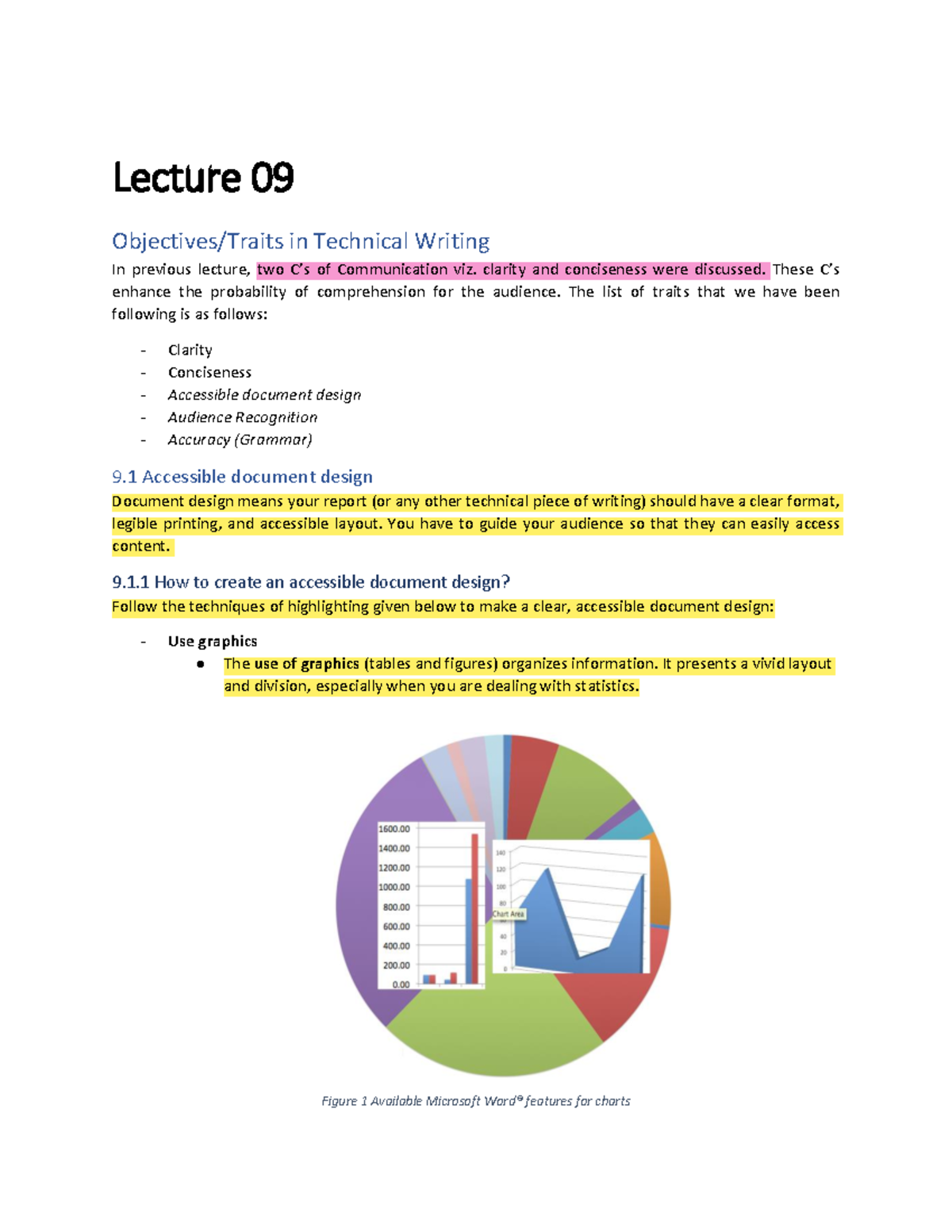 HUM102 Handouts Lecture 09 - Lecture 09 Objectives/Traits in Technical ...