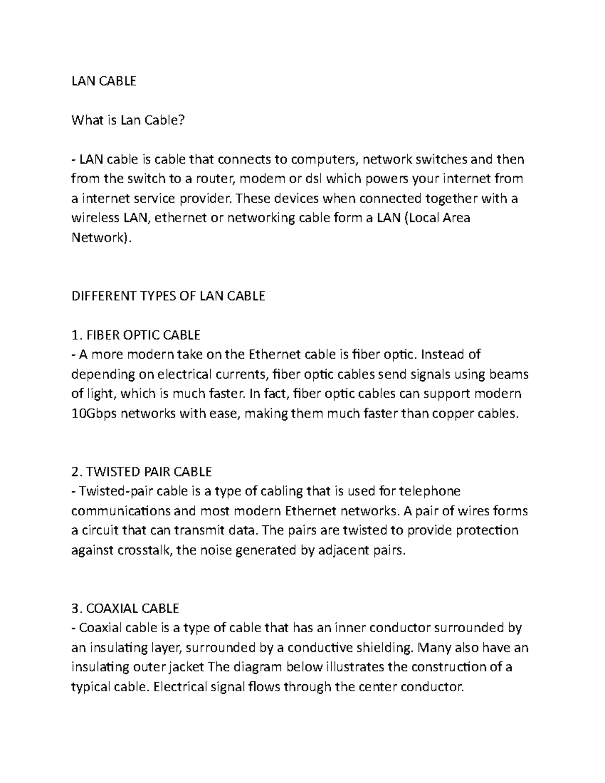 LAN Cable - Computer System Servicing - LAN CABLE What is Lan Cable ...