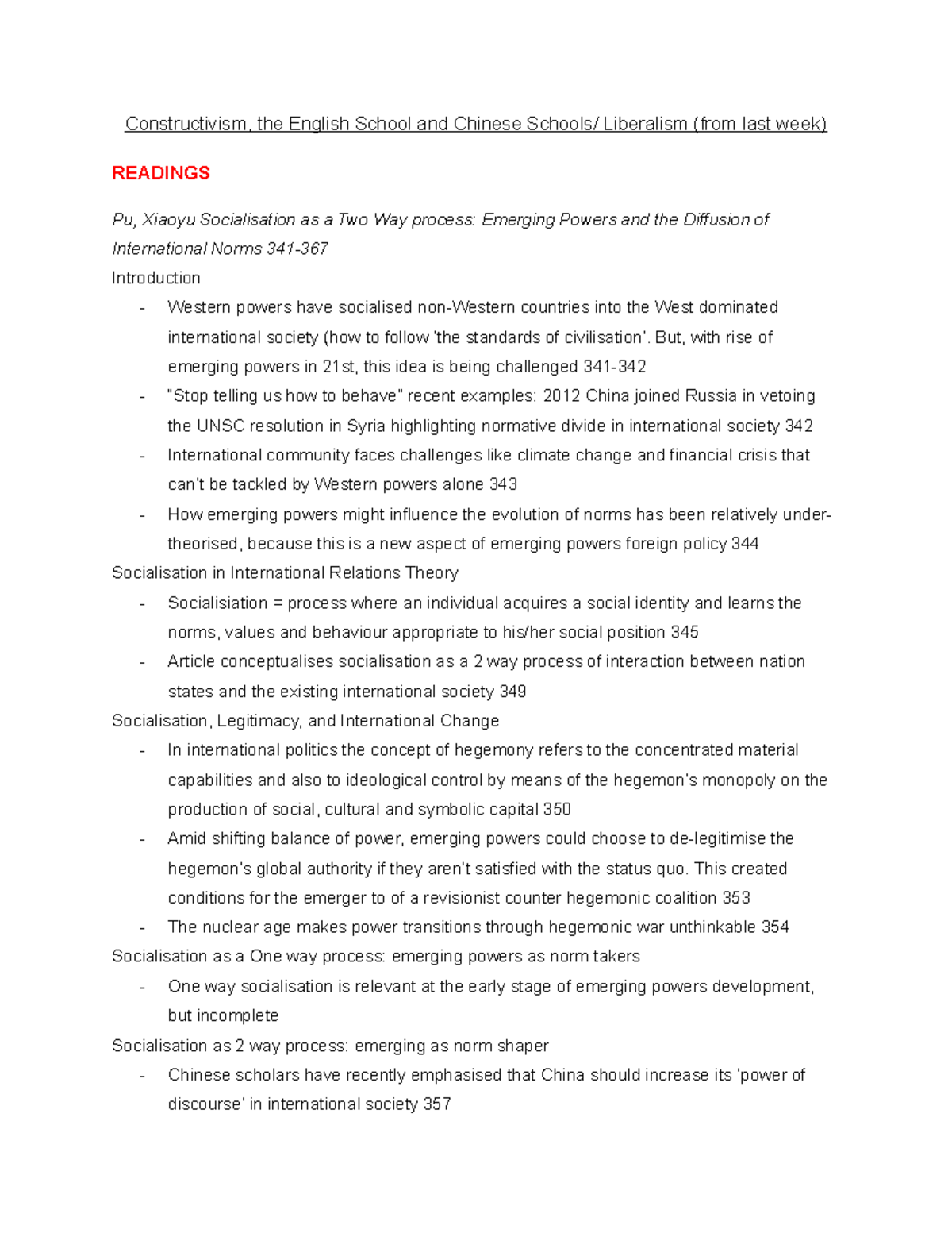 CWA 4 - Lecture notes 4 - Constructivism, the English School and ...