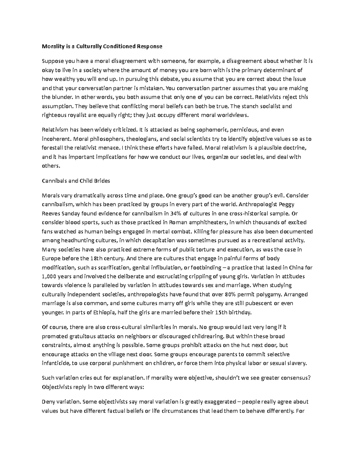 Prinz%2C+Morality+is+a+Culturally+Conditioned+Response - Morality is a ...