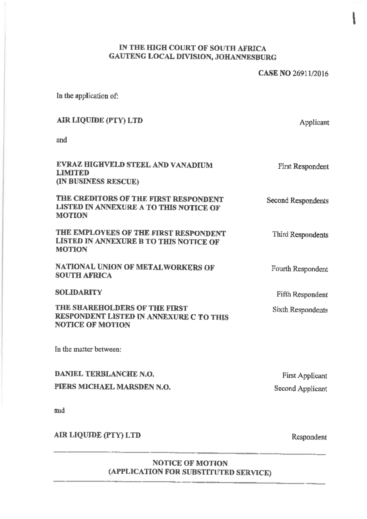 Application for Substituted Service Part 1 - CIPR7319 - Studocu