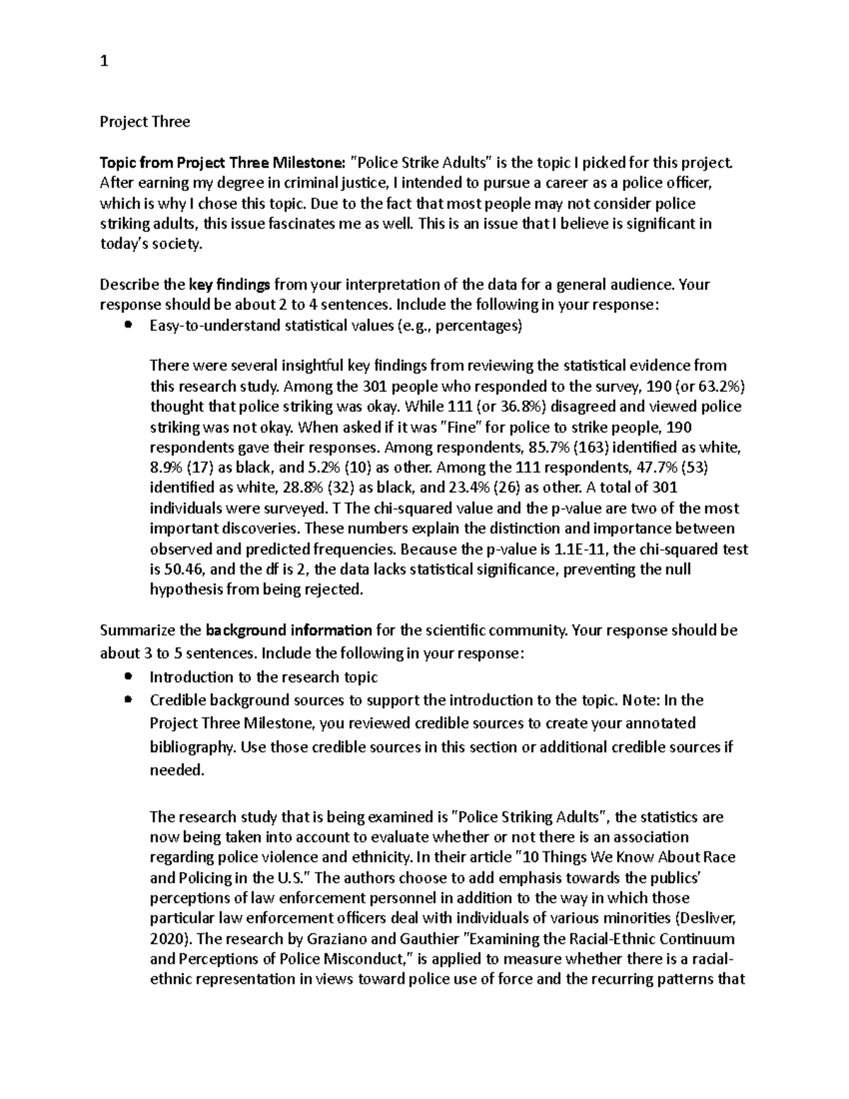 PSY260 Project Three - Project Three Topic from Project Three Milestone ...