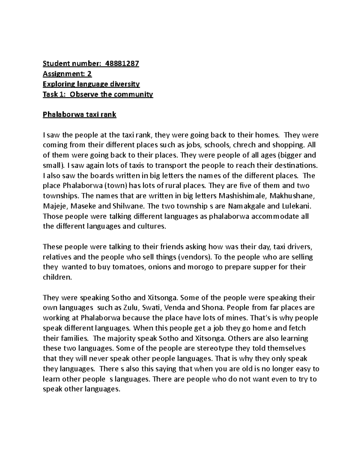 Assignment afl - jeb - Student number: 48881287 Assignment: 2 Exploring ...