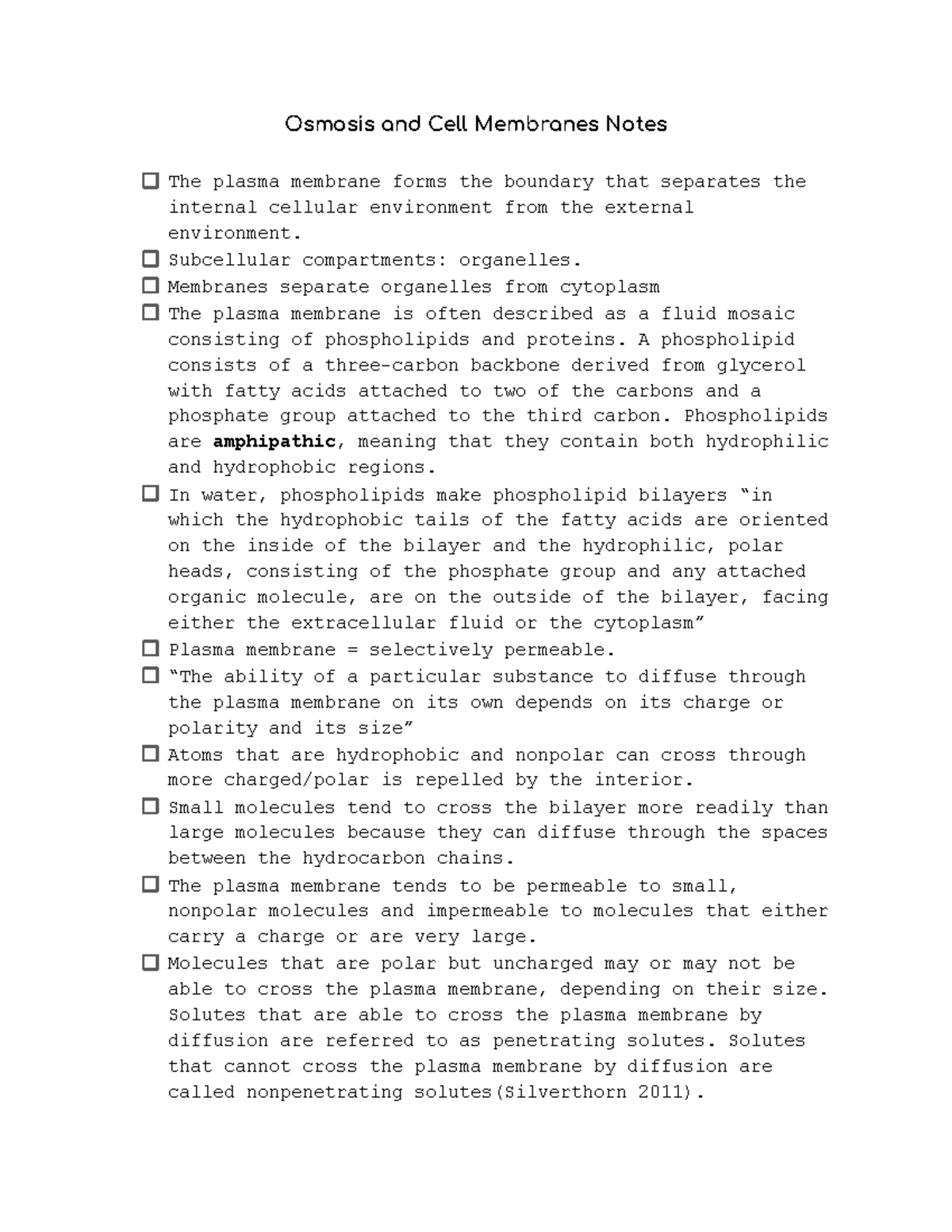 Osmosis and Cell Membranes - Subcellular compartments: organelles ...
