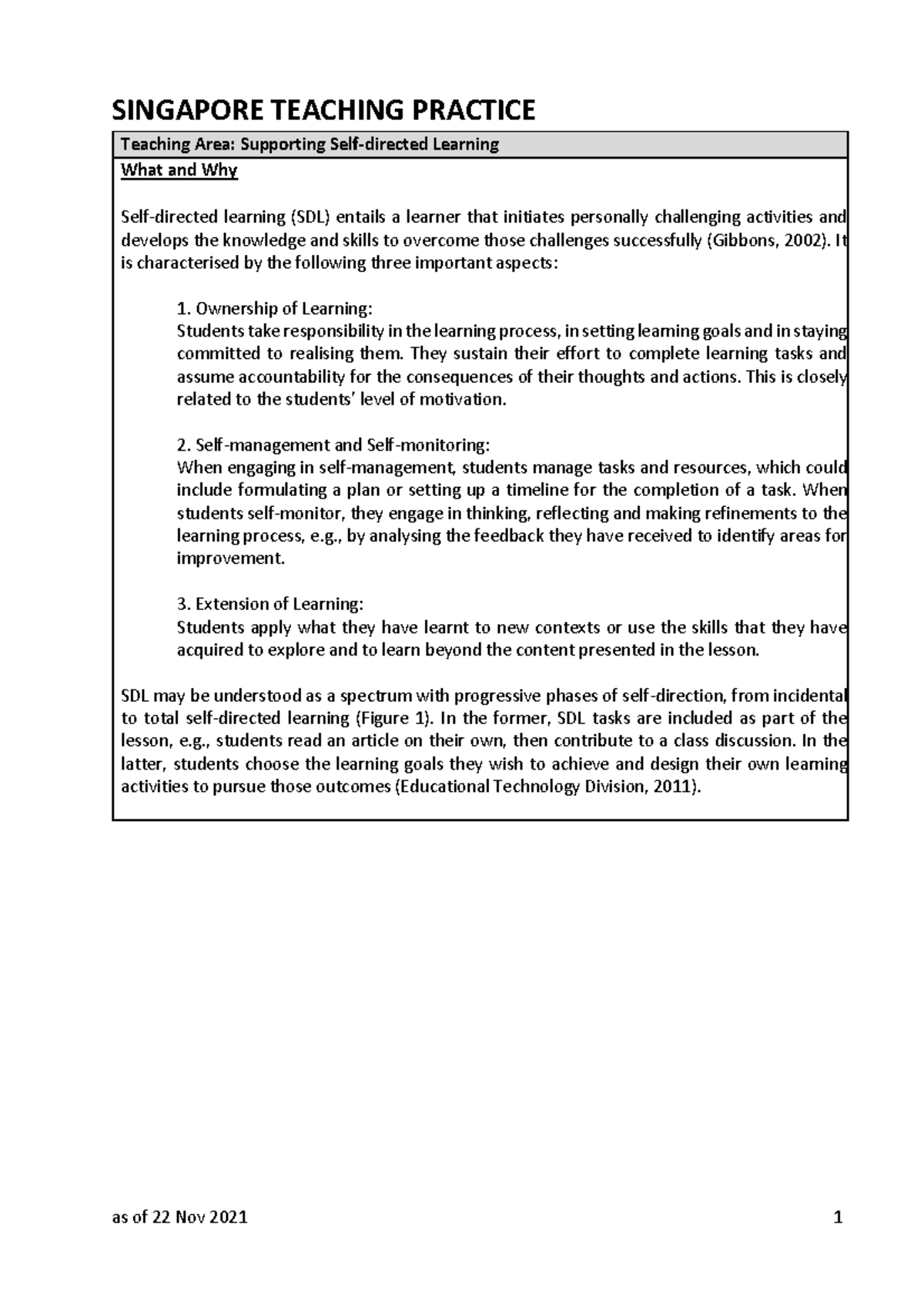 Chapter 23 Supporting Self-directed Learning - SINGAPORE TEACHING ...