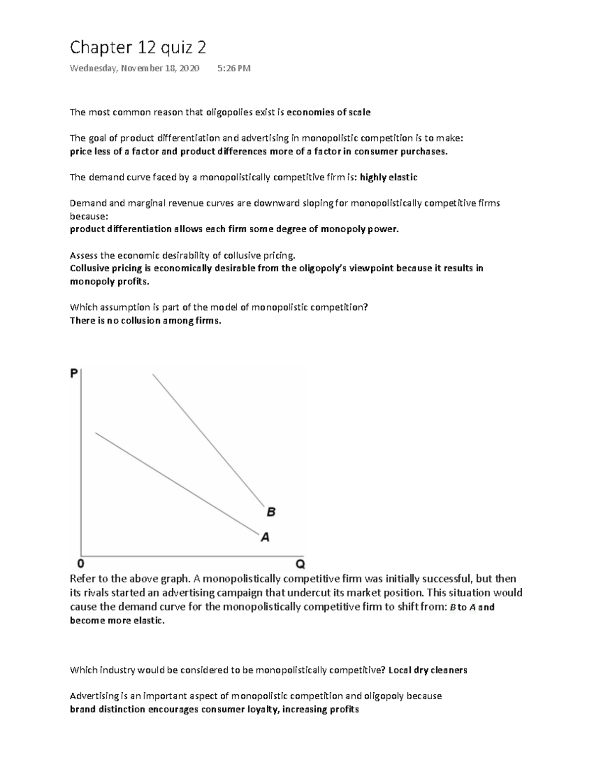Chpt 12 q 2 - collusion, elasticity, monopolistic competition ...