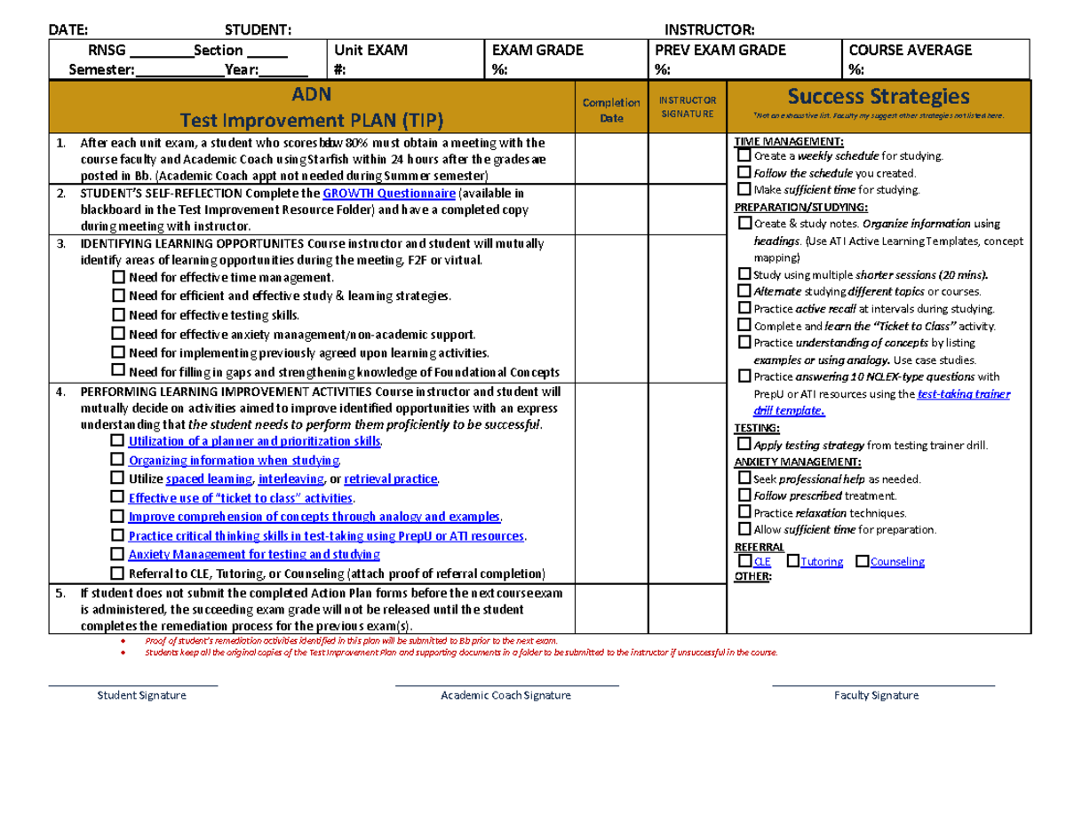 Growth Form - DATE: STUDENT: INSTRUCTOR: RNSG ________Section ...
