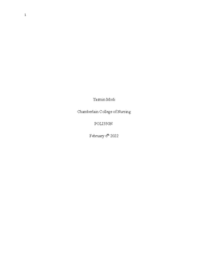 Week 6 poli PART 1 DONE - Week 6 poli PART 1 DONE - Week 6: Part I ...