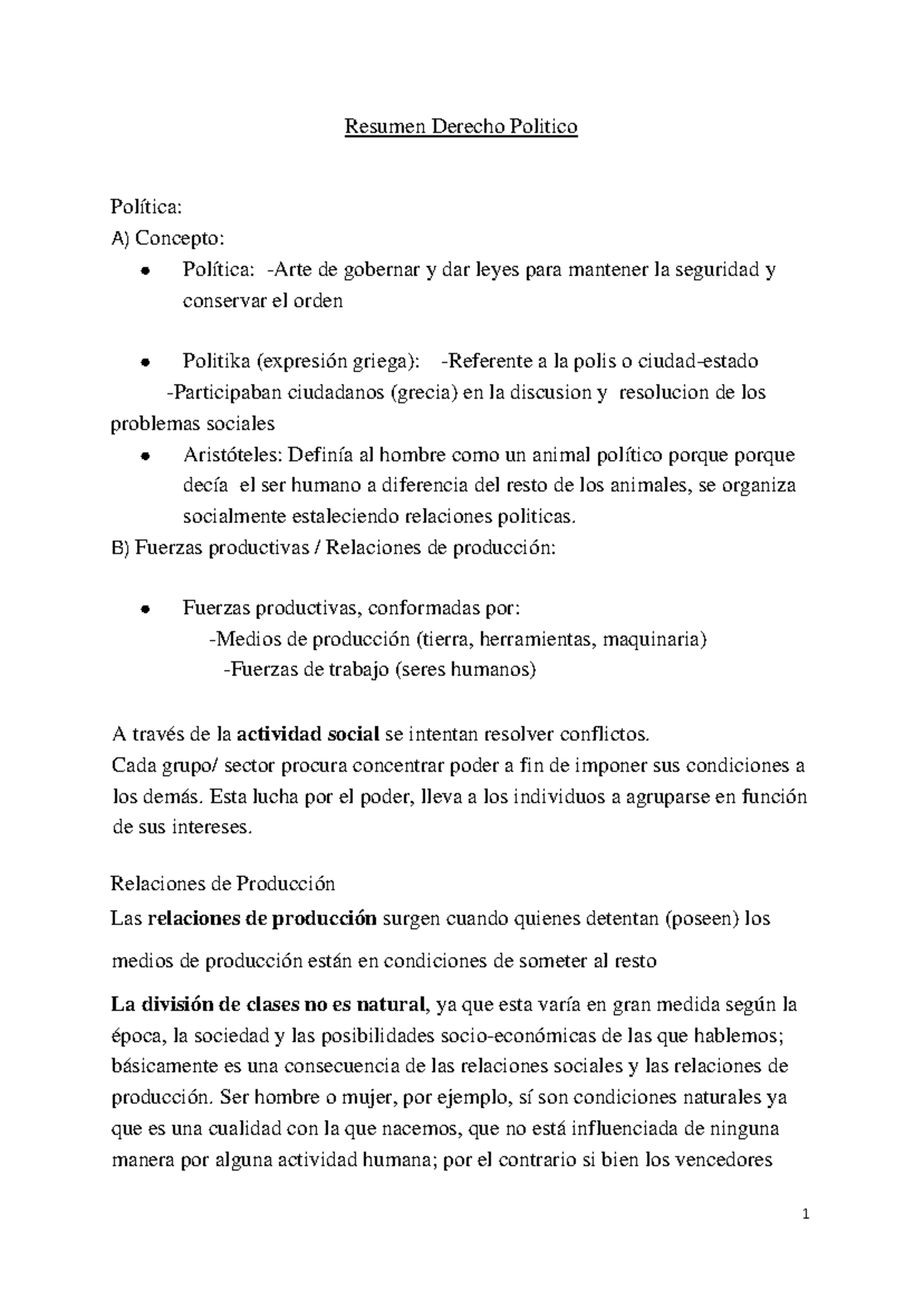 Recuperatorio n1 (parcial) - Warning: TT: undefined function: 32 Resumen Derecho Politico ...