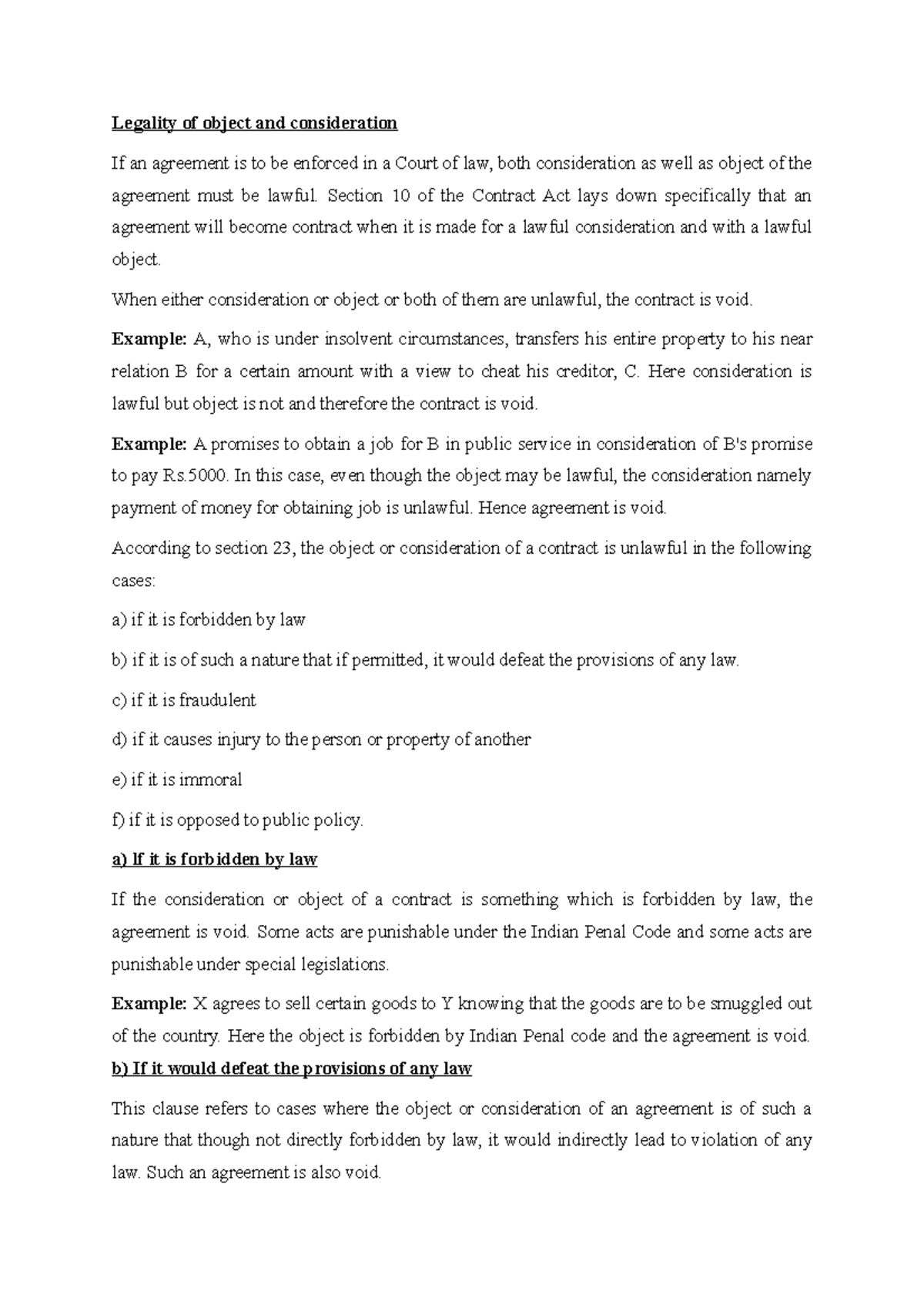 Legality Of Object And Consideration Section 10 Of The Contract Act legality-of-object-and-consideration-section-10-of-the-contract-act