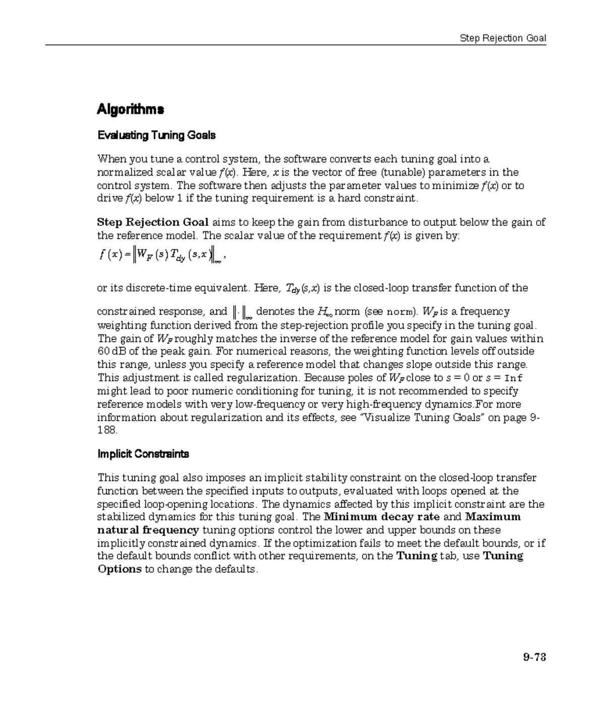 Simulink Control Design 96 Algorithms Evaluating Tuning Goals When You Tune A Control System