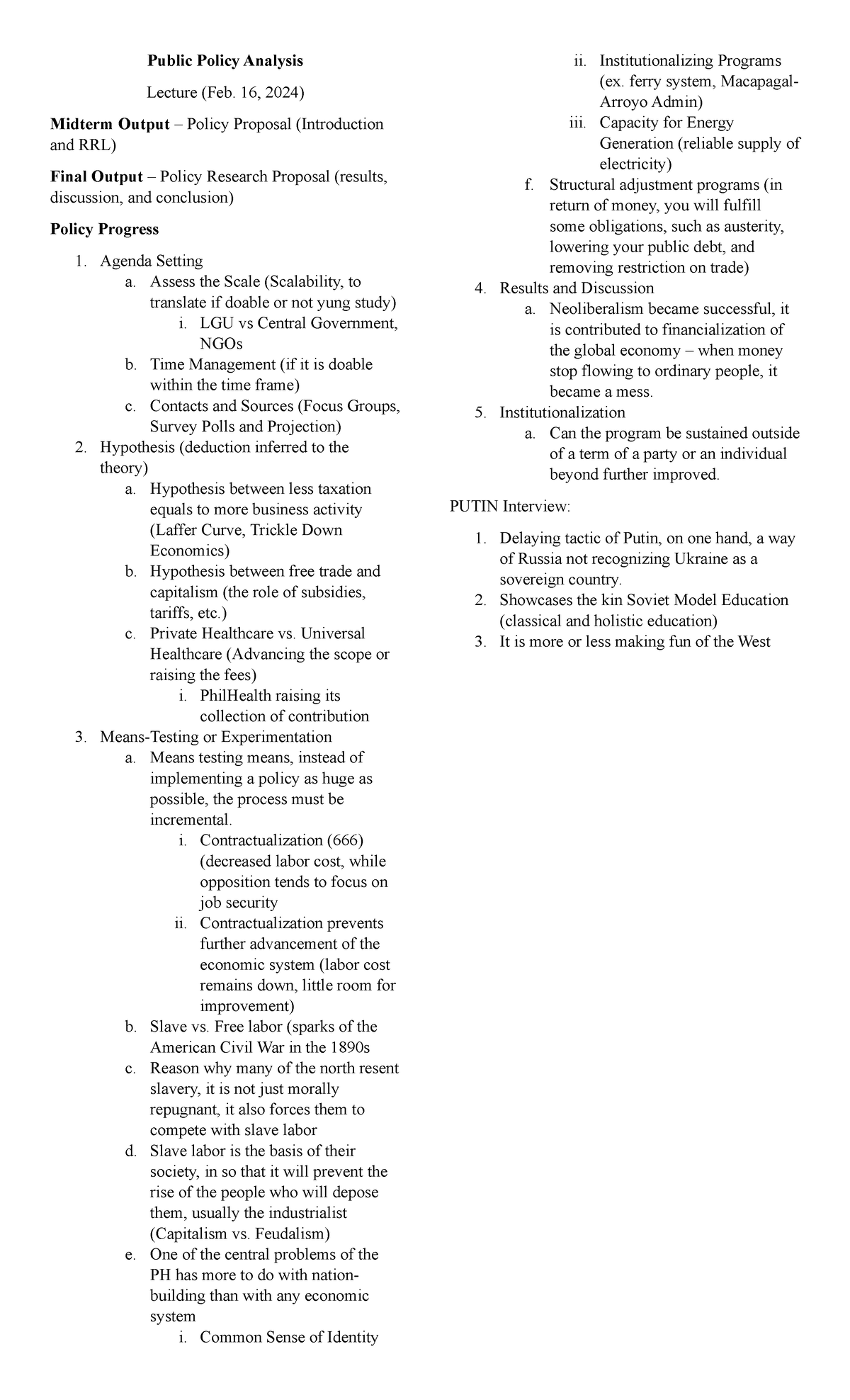 [Public Policy Analysis] Lecture (FEB. 16) - Public Policy Analysis ...