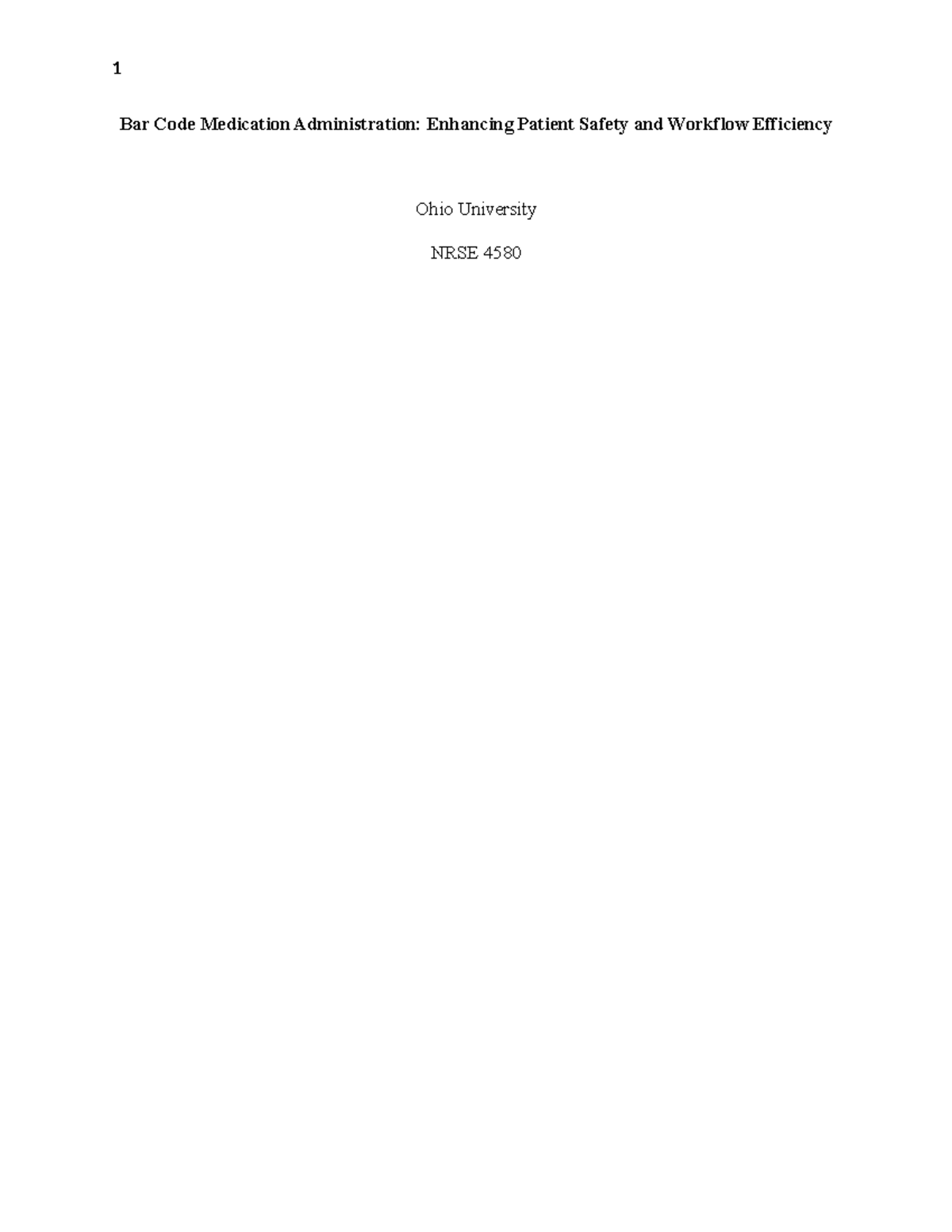 Module 3 Assessment 7 - Enhancing bar code administration - Bar Code ...