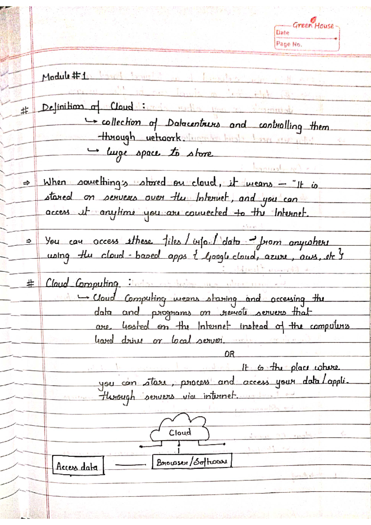 Cloud computing module 1-1 - Computer science engineering - Studocu