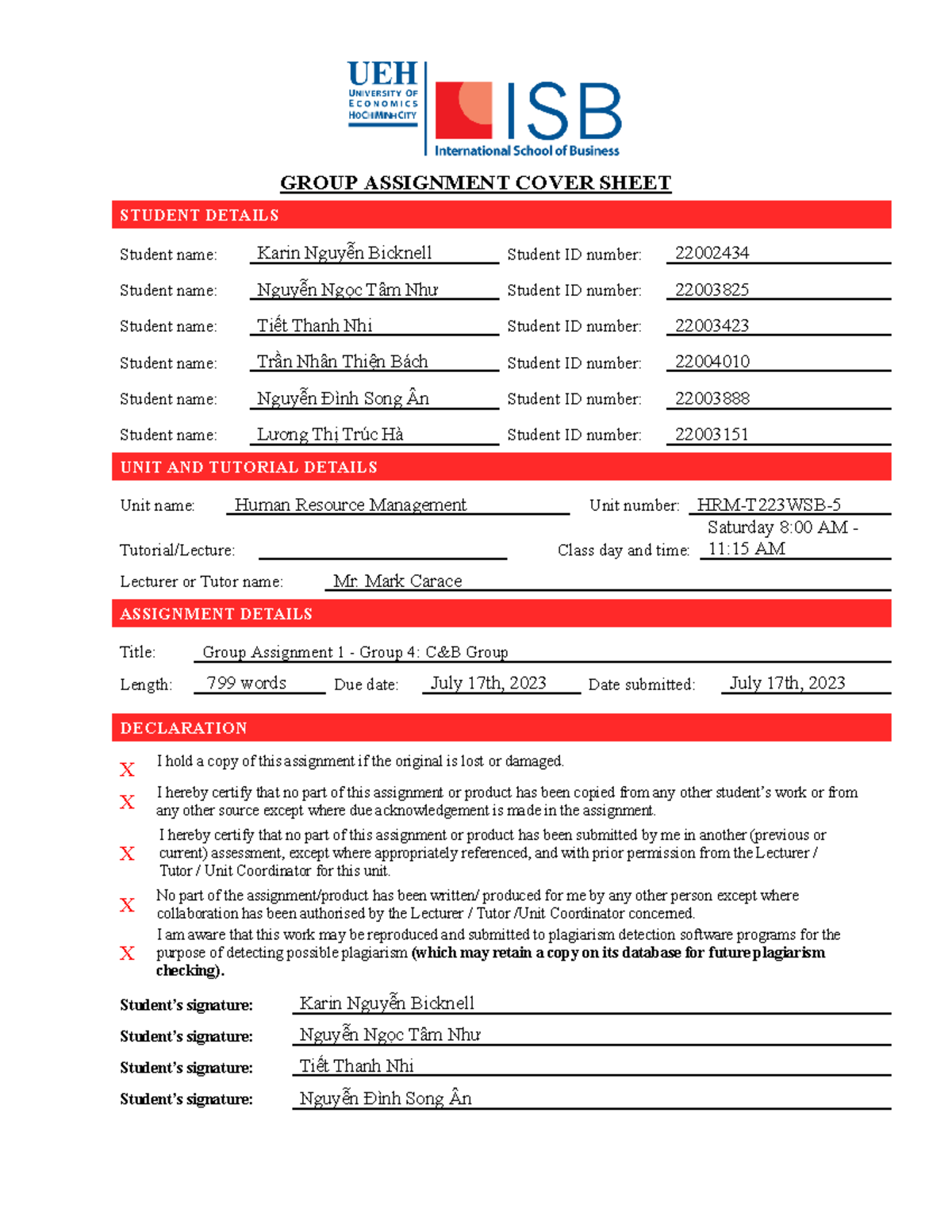 Group-Assignment-1 Group-4 - GROUP ASSIGNMENT COVER SHEET STUDENT ...