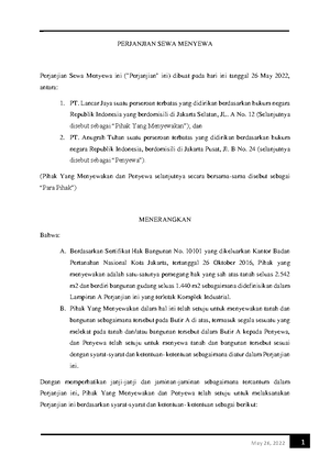 Surat Perjanjian PLKH5 SURAT PERJANJIAN JUAL – BELI BARANG - SURAT ...