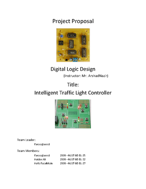 Project Proposal DLD - Project Proposal Digital Logic Design ...