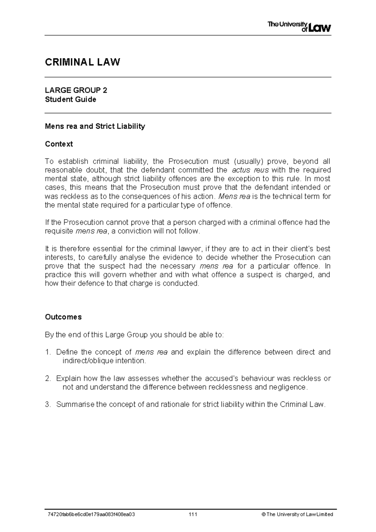 criminal law student guide & activites - CRIMINAL LAW LARGE GROUP 2 ...