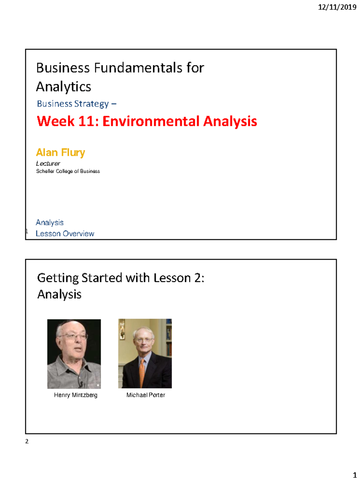 Week 11 Business Strategy- Environmental Analysis - Business ...