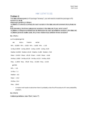 HW 6 - This is Applied Regression HW - Problem 1: For the prostate data, fit a model with lpsa ...