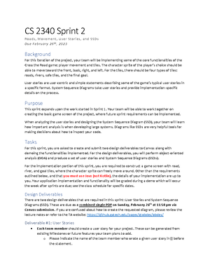 Sprint 3 - Spring 2023 - CS 2340 Sprint 3 Vehicles, Score, Sequence Diagram, and Design Class ...