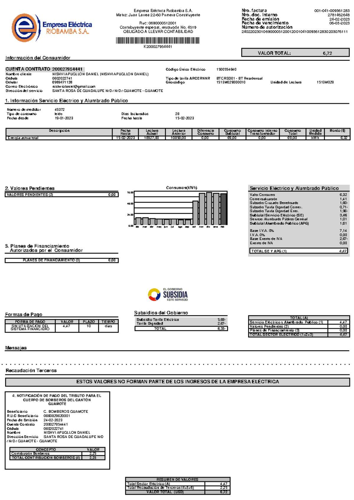2000 27954441 001177 - Jdjff - Recaudación Terceros ESTOS VALORES NO ...