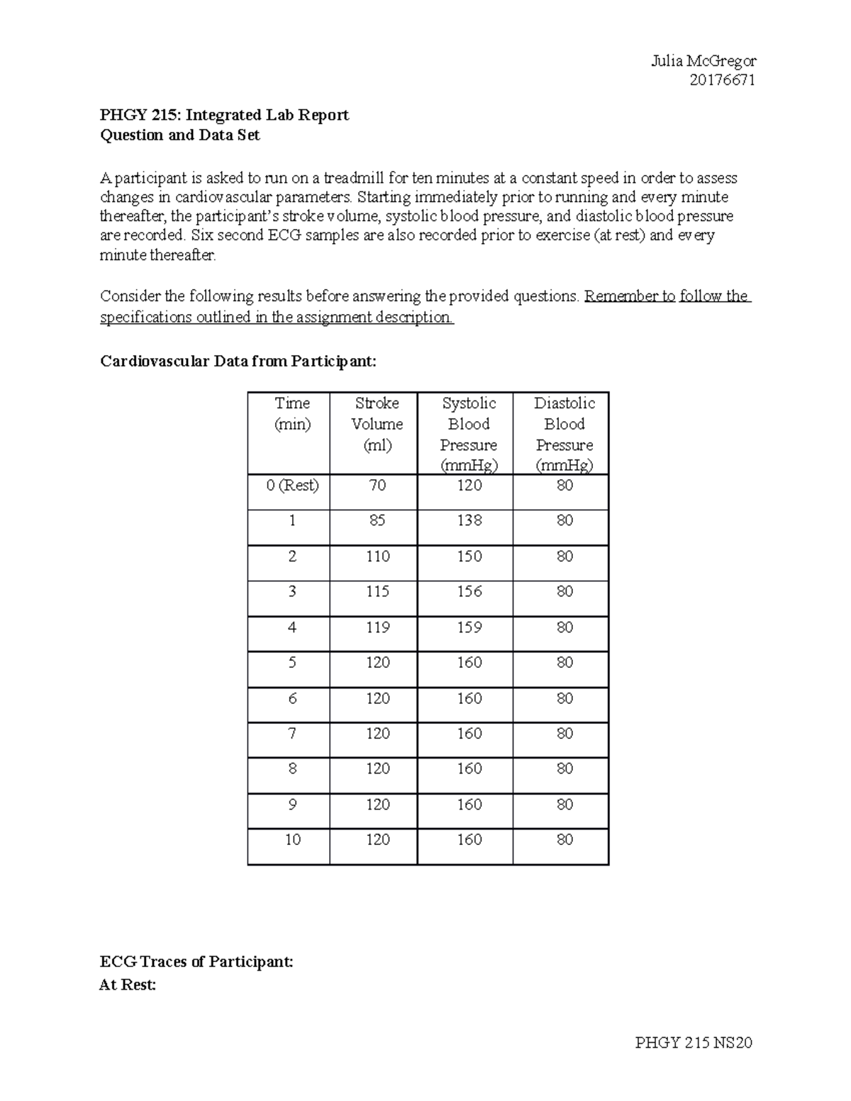 Integrated Lab Questions - Julia McGregor 20176671 PHGY 215: Integrated ...