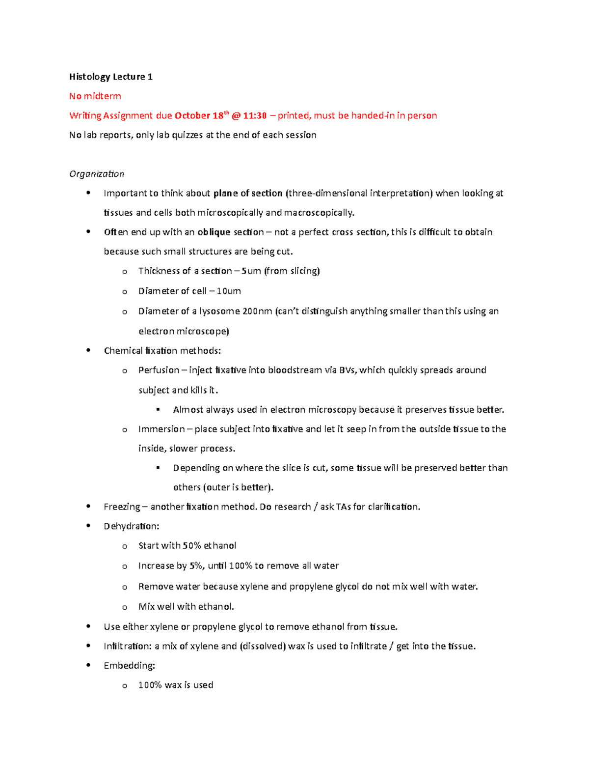 Lecture 1 notes - Material from Dr. Craig Mandato. Introduction and ...